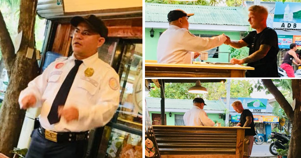 Isang Security Guard ang nagtabi ng mga gamit ng isang nakatulog at ...