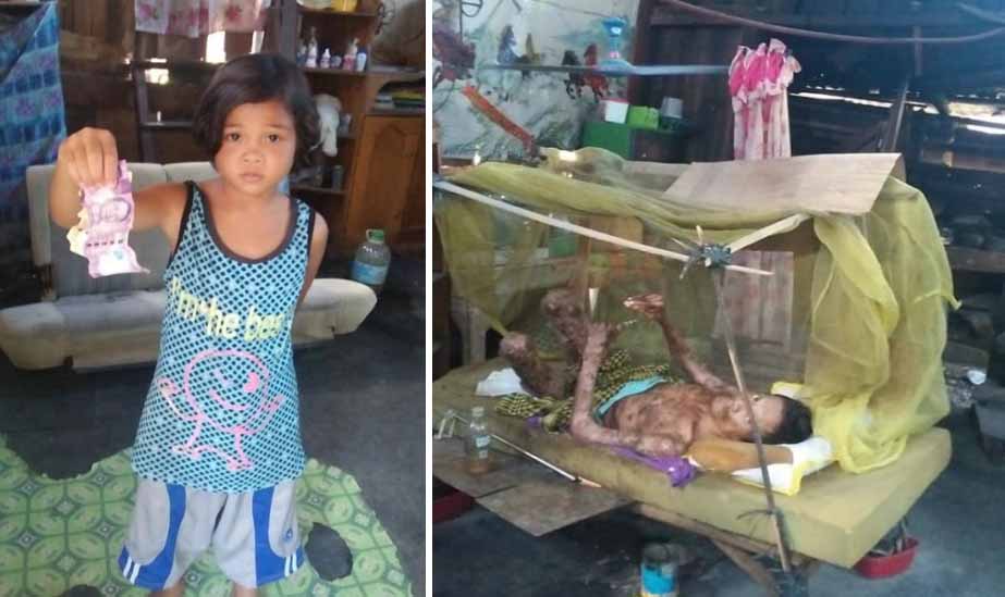 Bata na 9 na taong gulang lamang, mag-isang nag-aalaga sa ama niyang may malubhang karamdaman ...