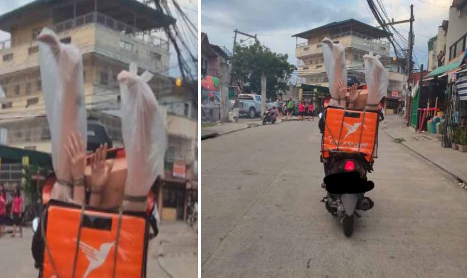 Dala ng Lalamove rider sa motor nito mannequin pala at hindi isang tao ...