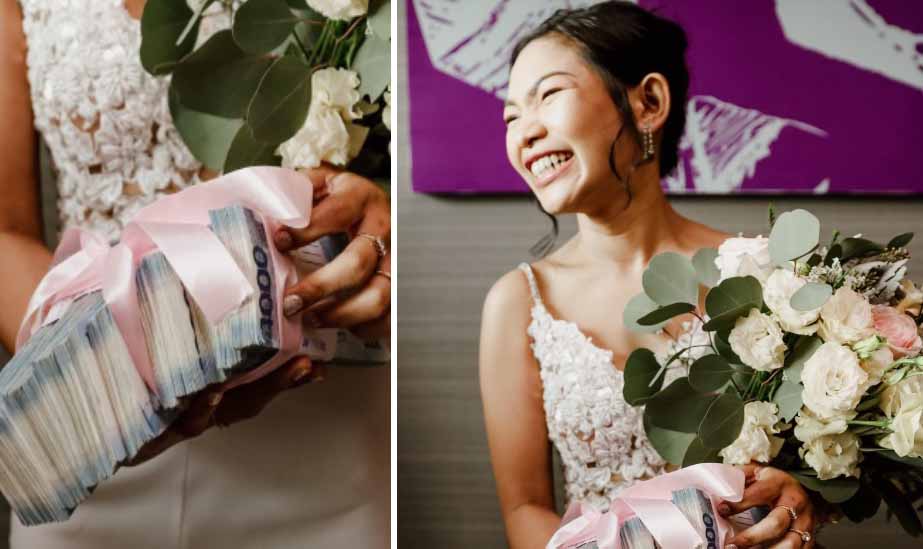 Sana All: Isang bride nakatanggap ng isang milyong pisong cash na regalo ng kaniyang groom para ...