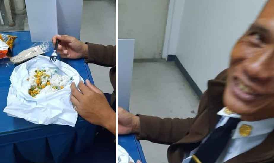 Isang Guwardiyang Chichirya” Lamang Ang Ulam Sa Kabila Ng Mahaba Niyang Duty Sa Trabaho