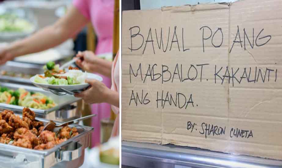Babala sa isang handaan, “Bawal po ang magbalot”, usap-usapan ngayon ng ...