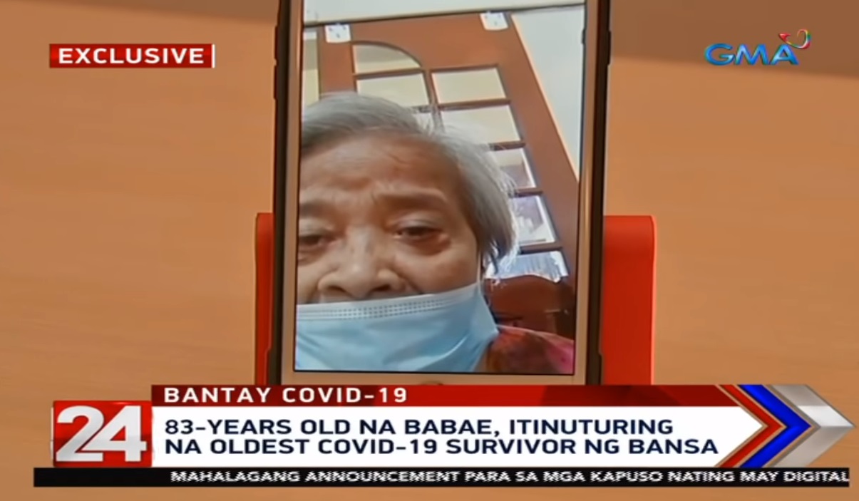 Isang 83 taong gulang na matanda, isa sa pinakamatandang nakarecover sa ...