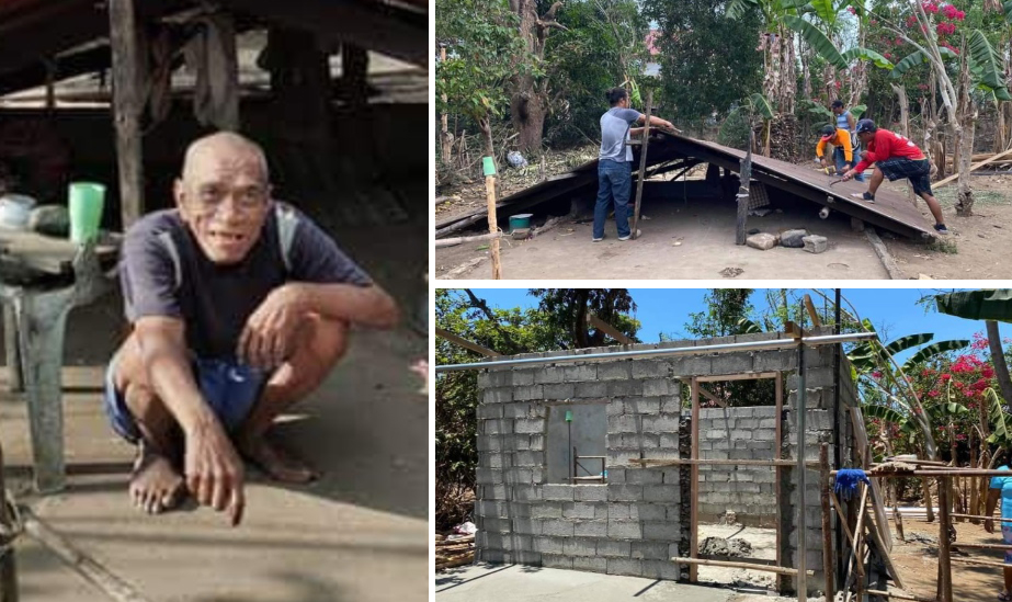 Bulag na lalaking nakatira lamang sa bubong, tinulungan ng mga ...